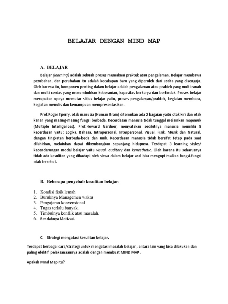 Belajar Mind Map | PDF