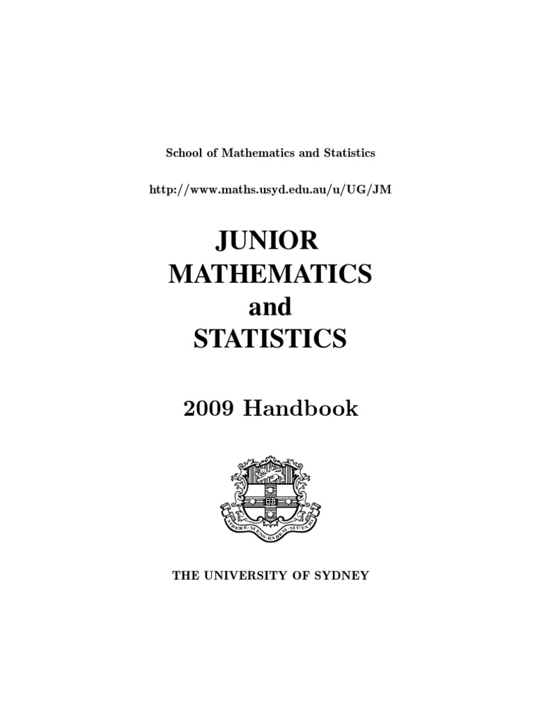 School of Mathematics and Statistics HTTP://WWW - Maths.usyd - Edu.au/u ...