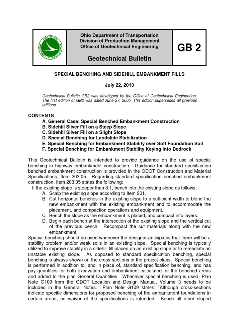 GB2 Special Benching | PDF | Geotechnical Engineering | Drainage