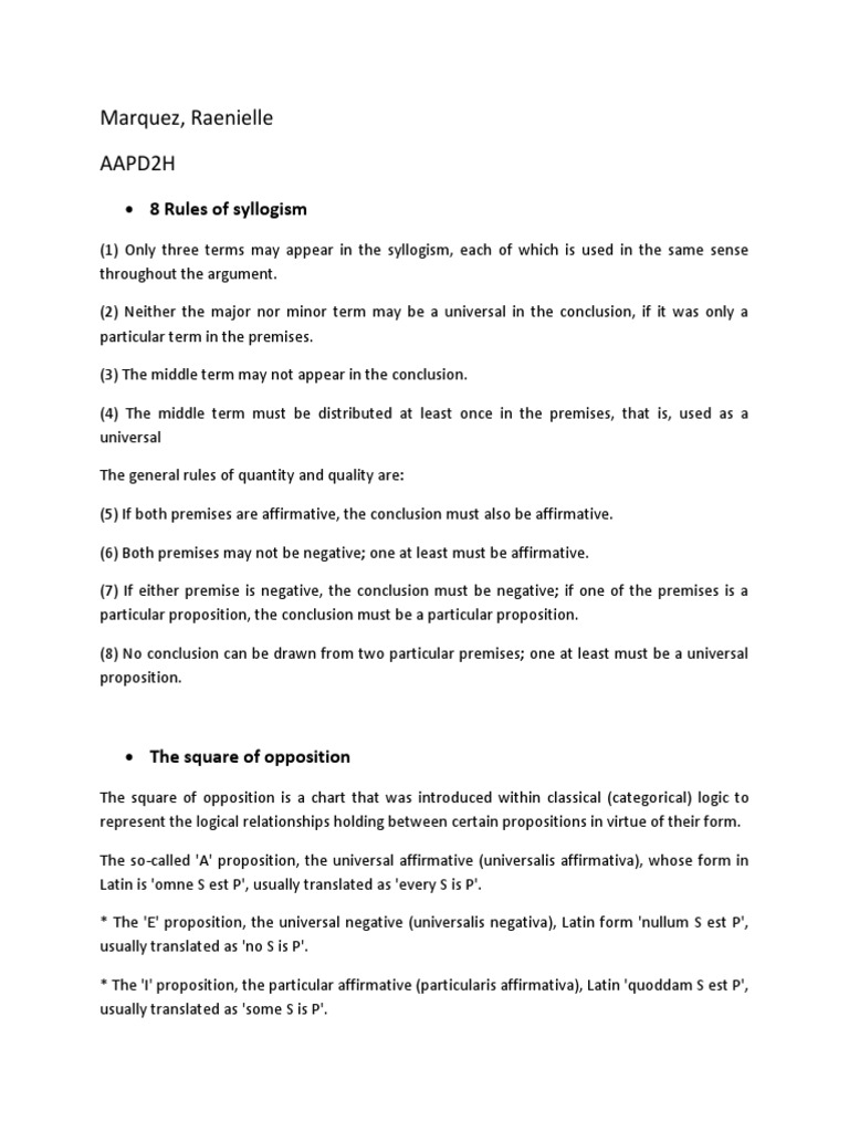 8 Rules of Syllogism | Mathematical Logic | Epistemology