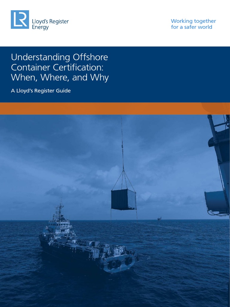 LR Energy Offshore Container Certification Guide | PDF | Water ...