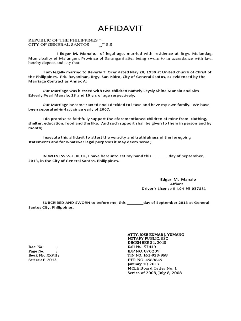 Affidavit | PDF | Affidavit | Document