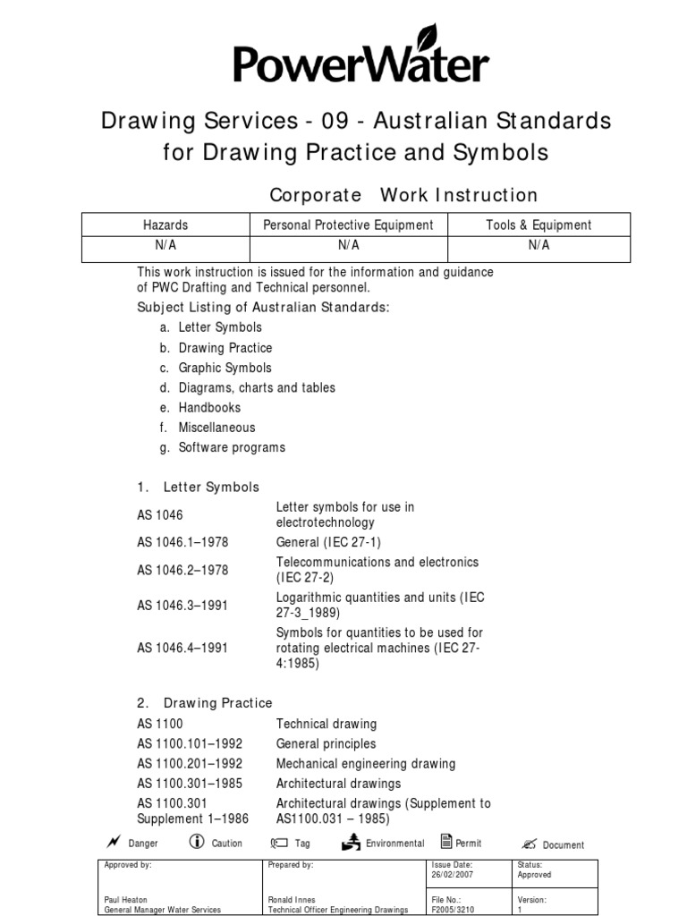 Drawing Services - 09 - Australian Standards For Drawing Practice and ...