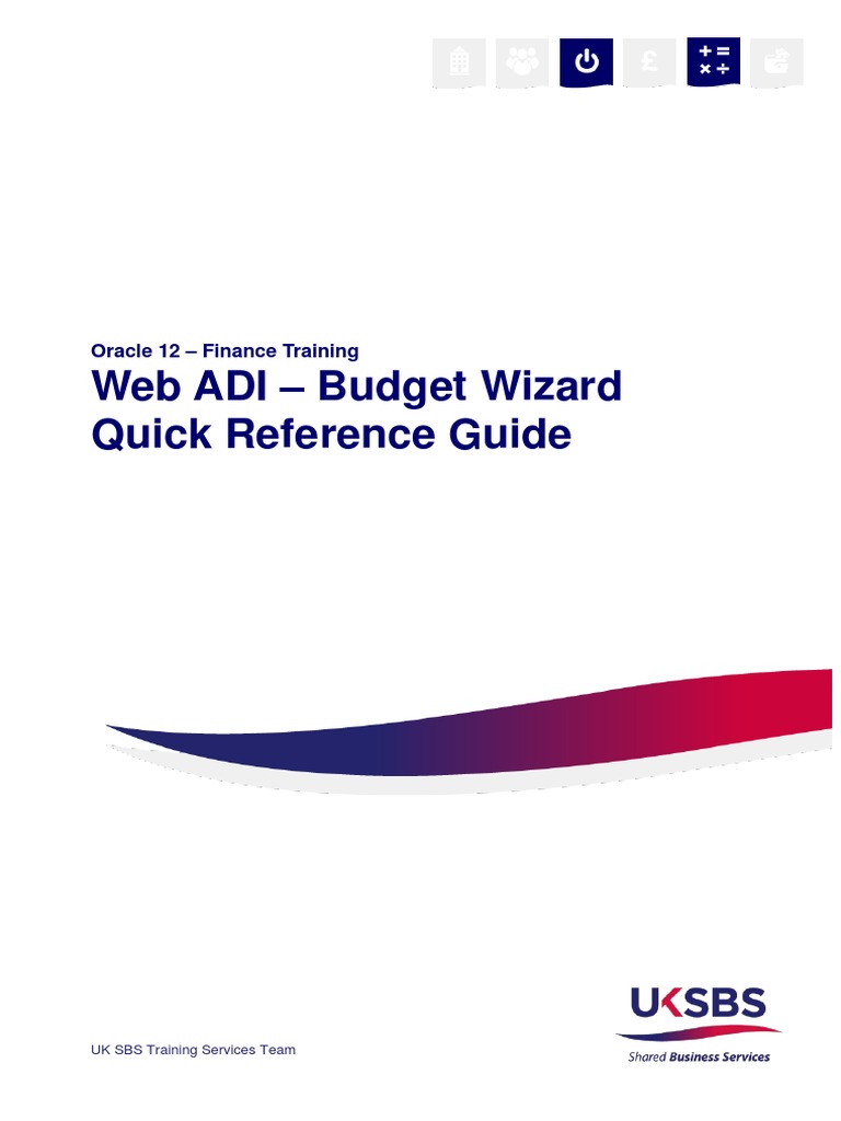 Web ADI - Budget Wizard Quick Reference Guide | PDF | Microsoft Excel | Spreadsheet