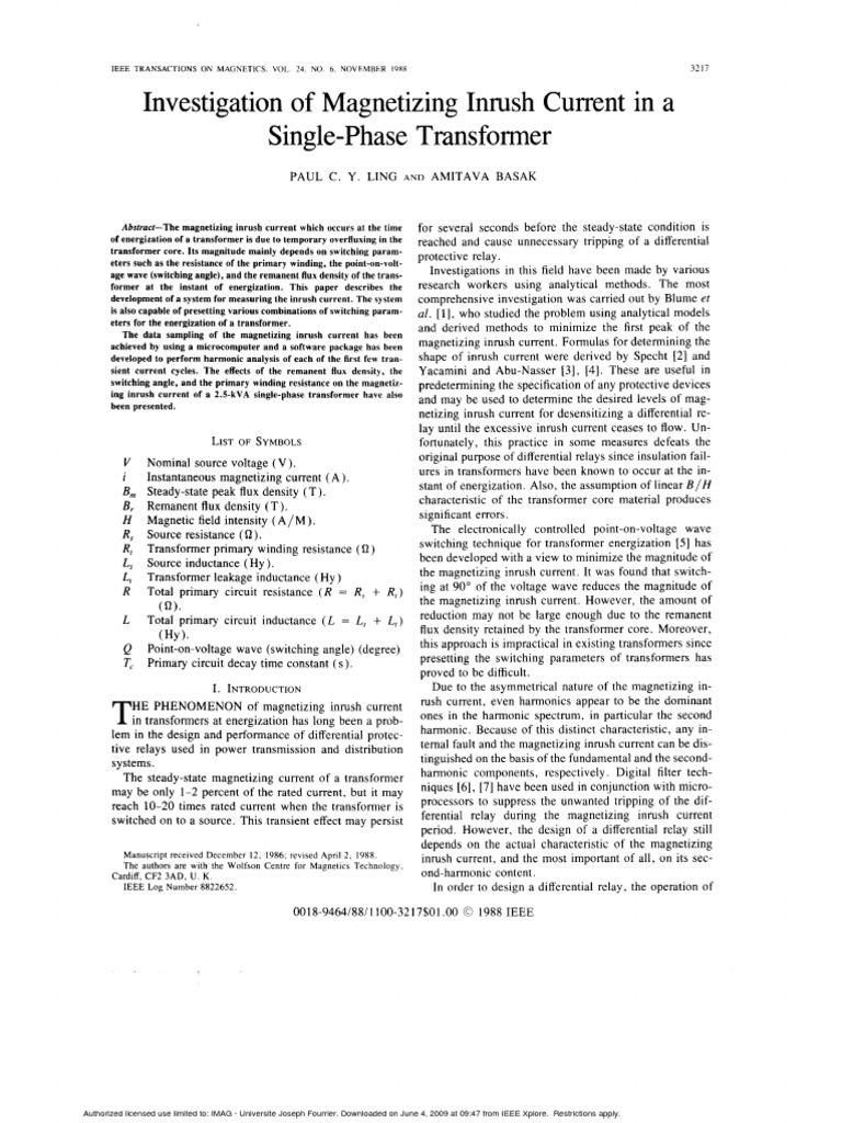 Investigation+of+Magnetizing+Inrush+Current+in+a+Single ...