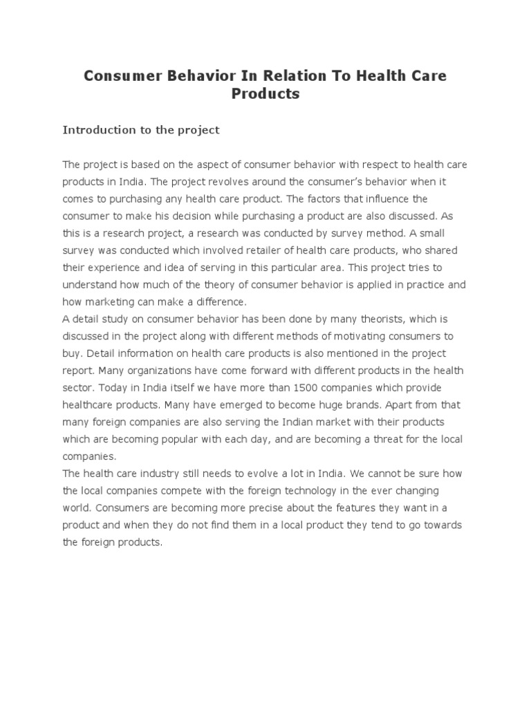 Consumer Behaviour Projects | PDF | Consumer Behaviour | Pfizer