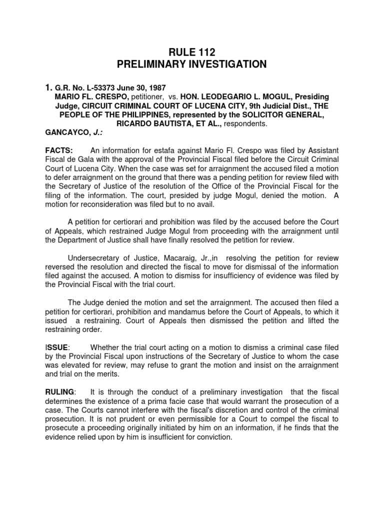 Rule 112 | PDF | Prosecutor | Bail