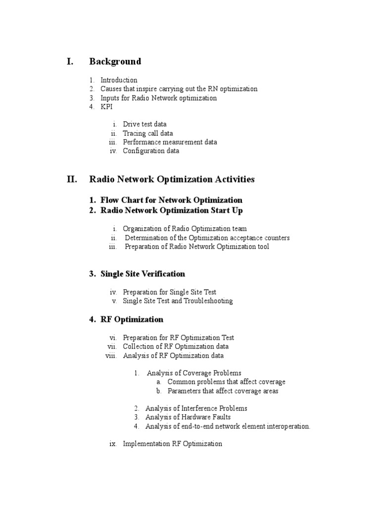 Radio Network Optimization | PDF | Electrical Engineering | Electronic ...