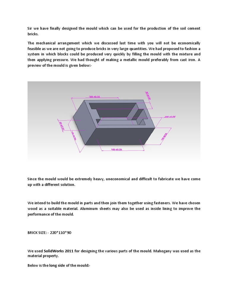 Mould Design | PDF | Brick | Casting (Metalworking)