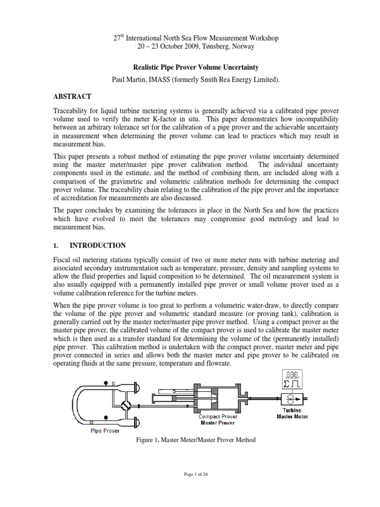Realistic Pipe Prover Volume Uncertainty - Paul Martin | PDF ...