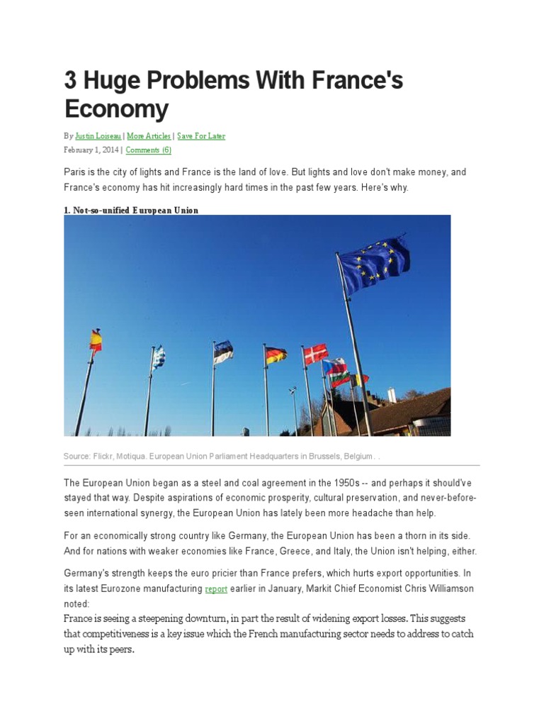 3 Huge Problems With France | PDF | Euro | François Hollande