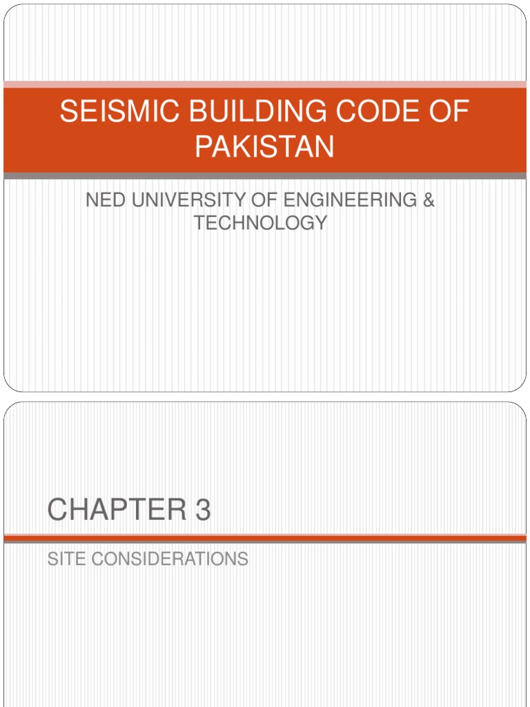 Pakistan Seismic Building Code Overview | PDF | Framing (Construction ...
