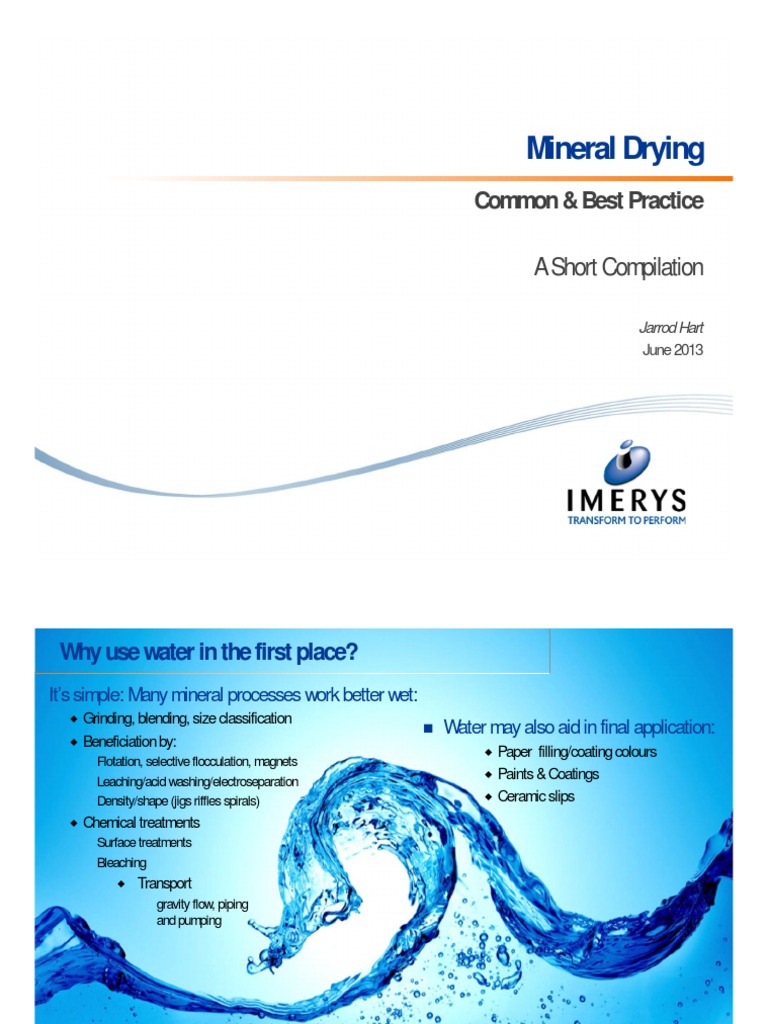 Mineral Drying - Summary of Best Practice 2013-06-18 | PDF | Clothes ...