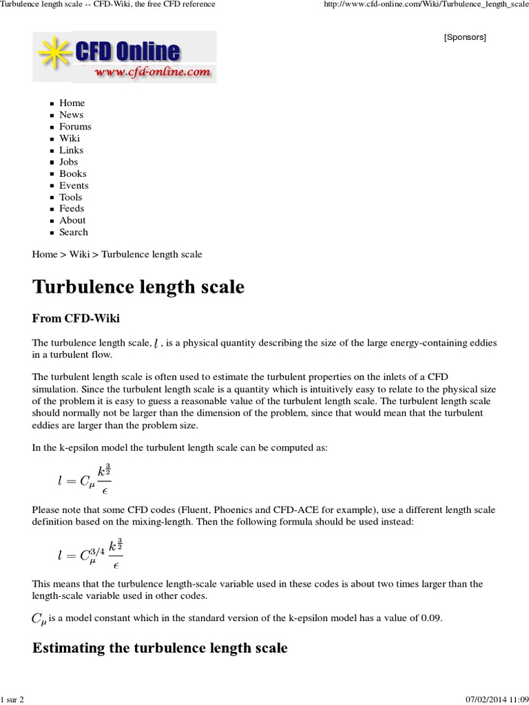 Turbulence Length Scale Guide | PDF | Turbulence | Computational Fluid ...