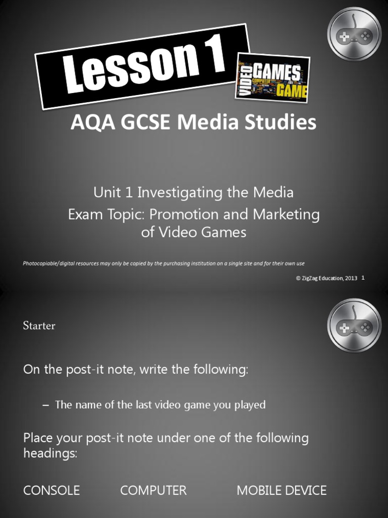 AQA GCSE Media Studies: Unit 1 Investigating The Media Exam Topic ...