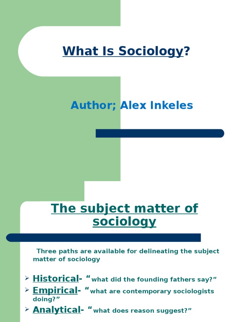Understanding Sociology's Subject Matter | PDF | Sociology | Émile Durkheim