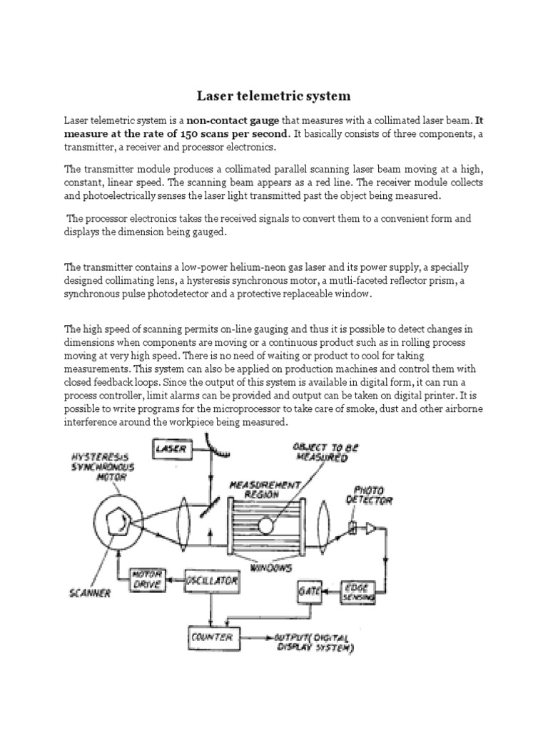 Laser Telemetric System Overview | PDF | Laser | Lens (Optics)
