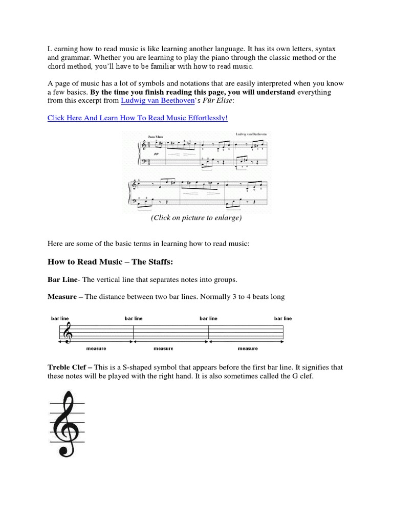 Learning How To Read Music | PDF | Tempo | Musical Notation