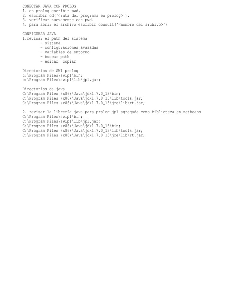 Conectar Java Prolog | PDF