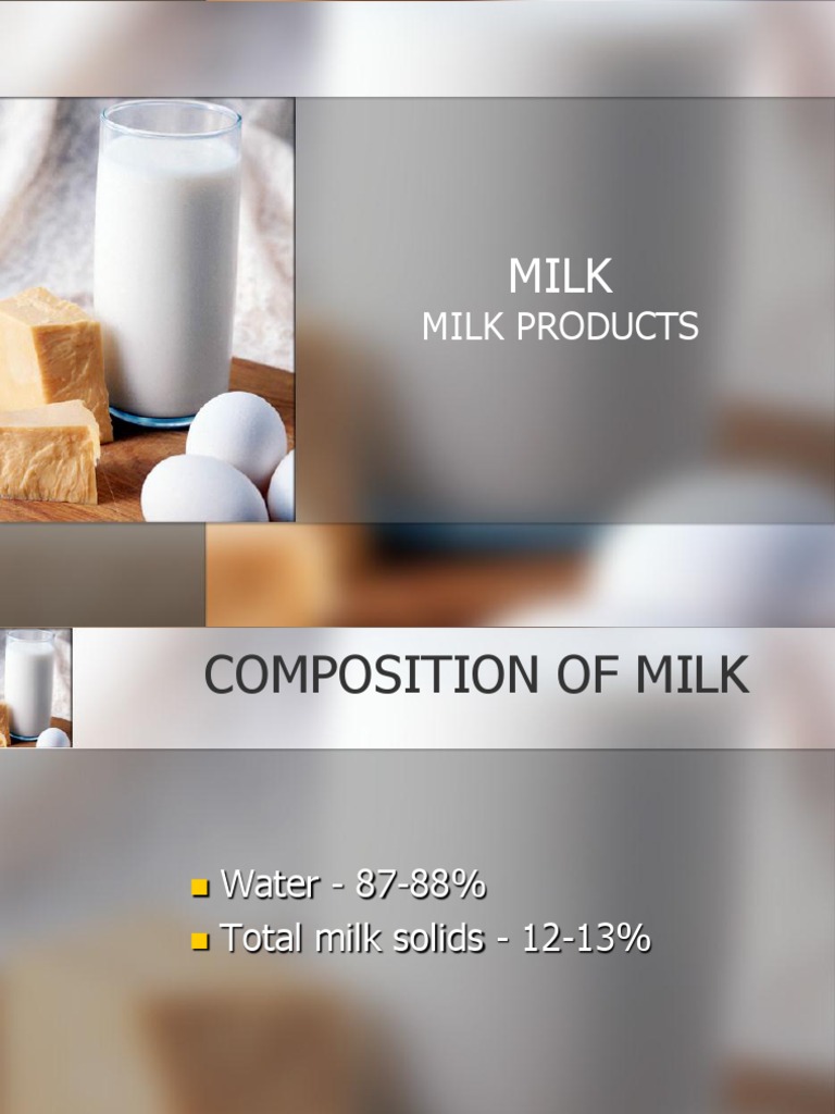 Comprehensive Guide to Milk Composition | PDF | Buttermilk | Milk