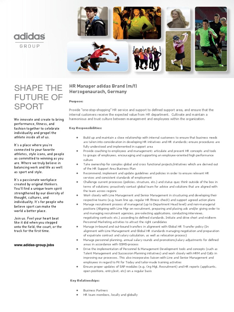 HR Manager Adidas Brand | PDF | Employment | Adidas