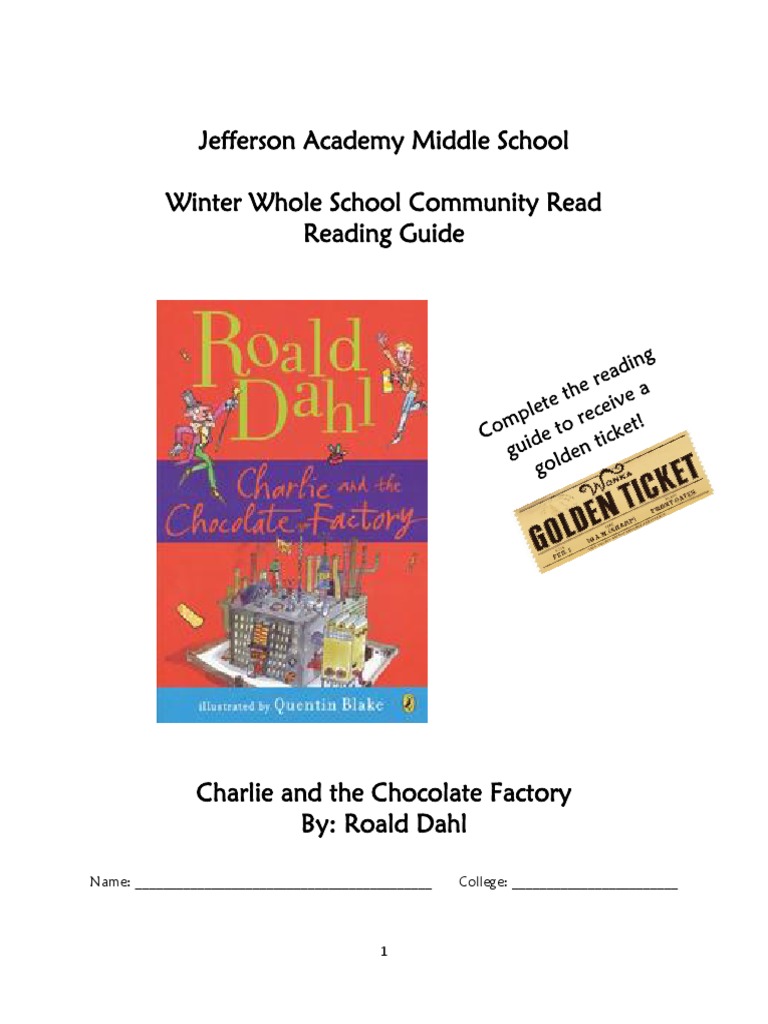 Charlie and The Chocolate Factory Guide | PDF | Candy | Confectionery