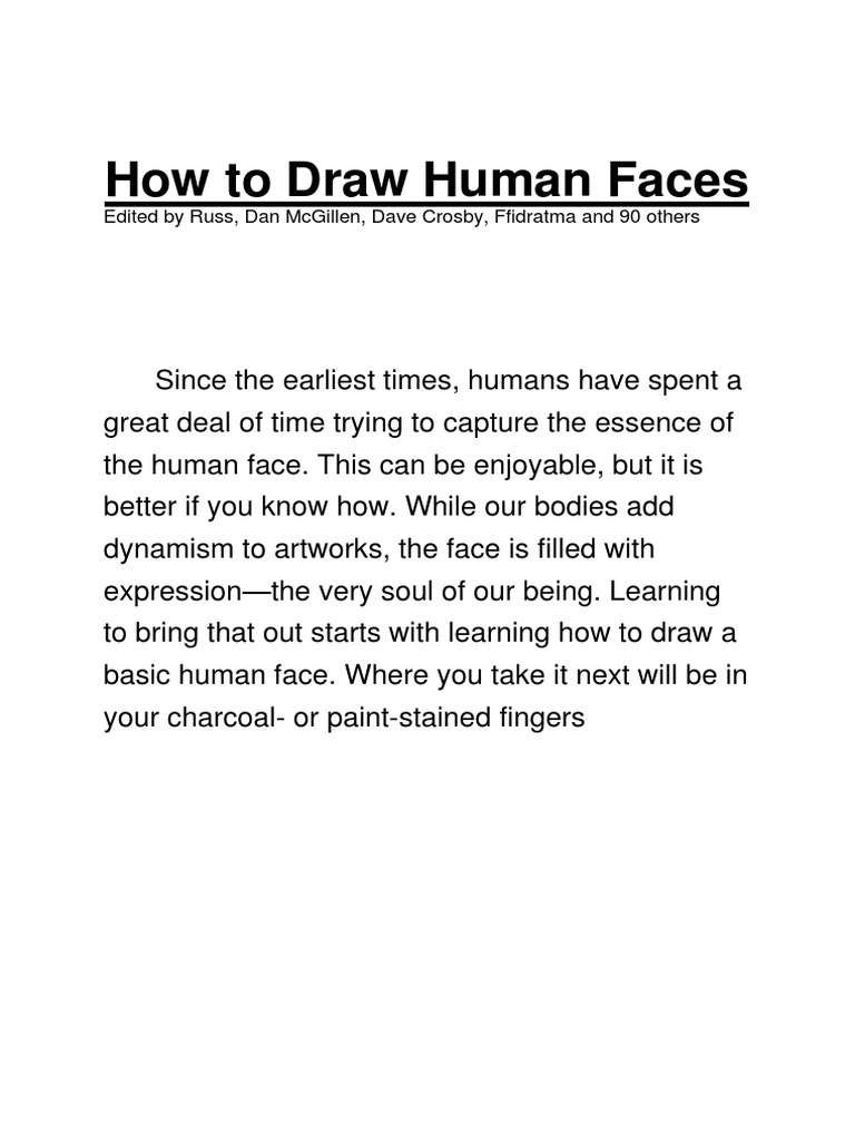 How To Draw Human Faces | PDF | Hair | Eye