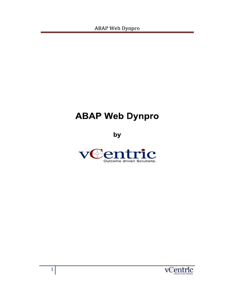 Webdynpro Abap Part1 Pdf