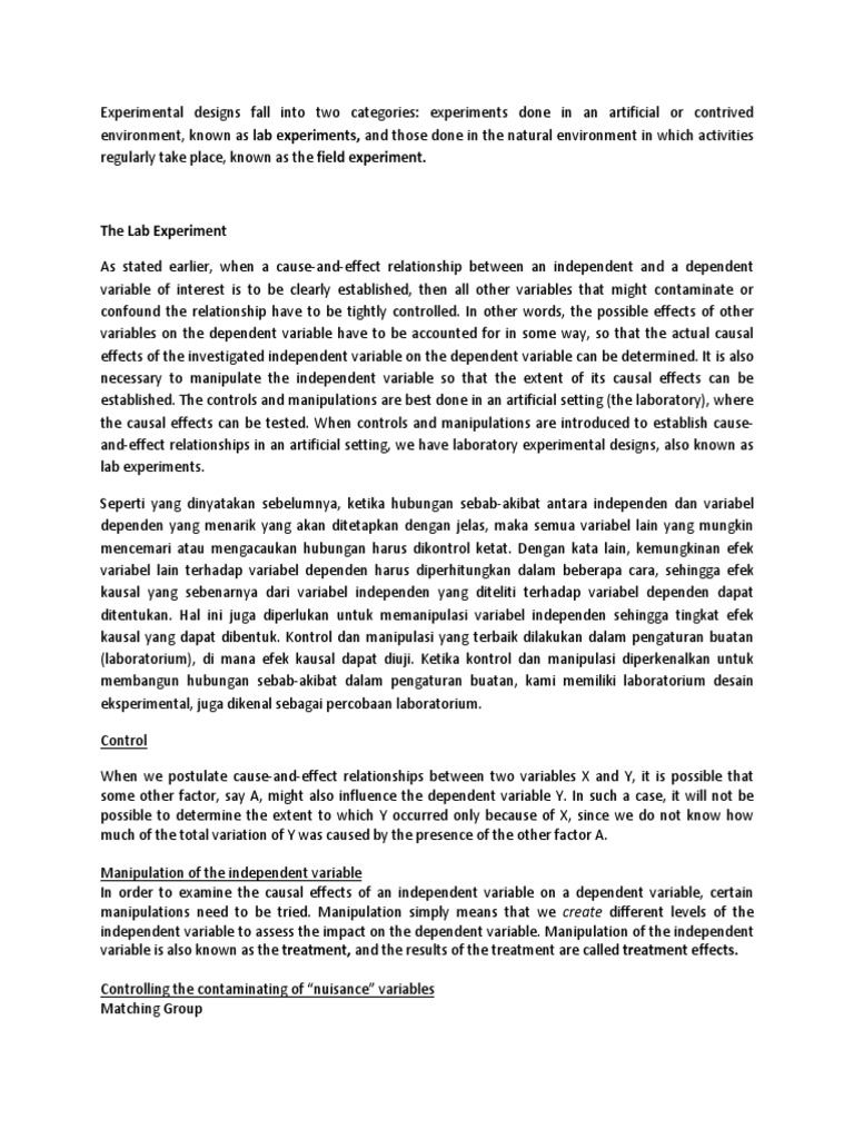 RMK CH9 | PDF | Experiment | Confounding