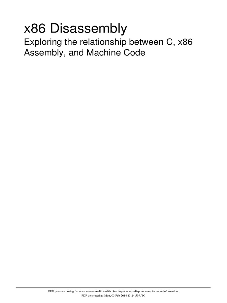 x86 Disassembly | PDF | Assembly Language | Compiler