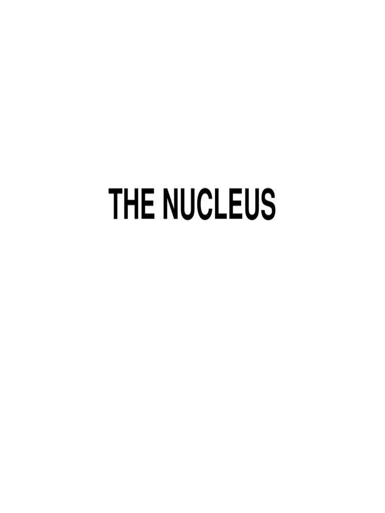 Nucleus Pdf Cell Nucleus Cell Biology