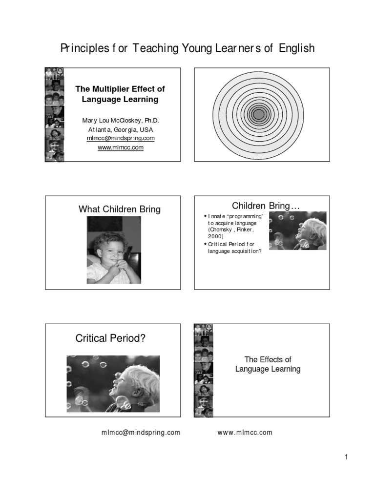 Principles For Teaching Young Learners of English | PDF | Language ...