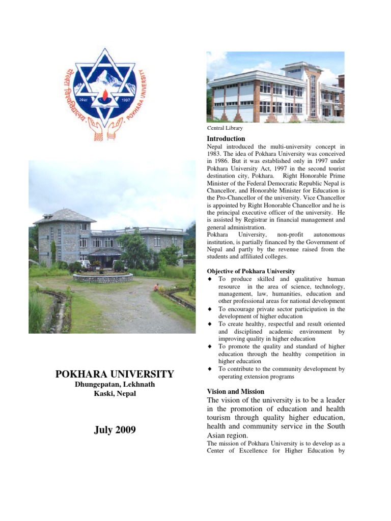 Brochure of Pokhara University | PDF | University | Master's Degree