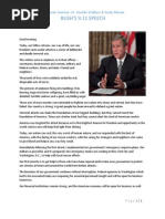 George W. Bush - 911 Address To The Nation | PDF | September 11 Attacks