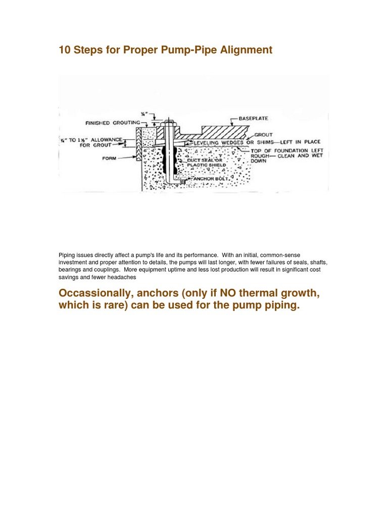 Proper Pump and Piping Alignment: A 10-Step Process for Maximizing ...