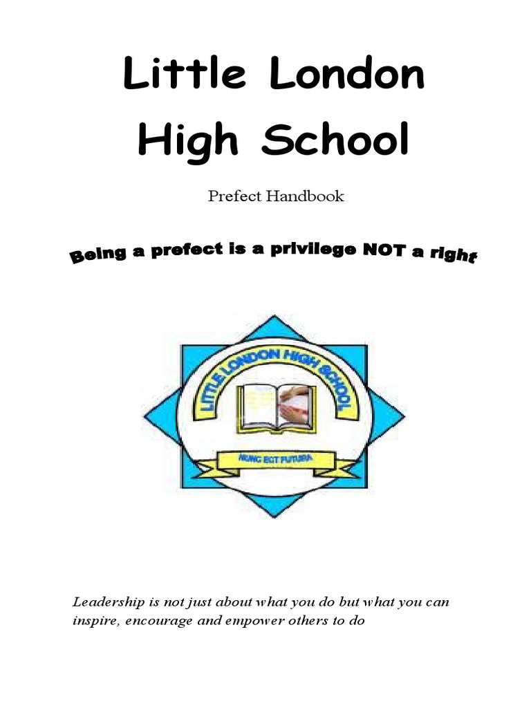 Real Handbook For Prefects | PDF | Psychological Attitude | Leadership