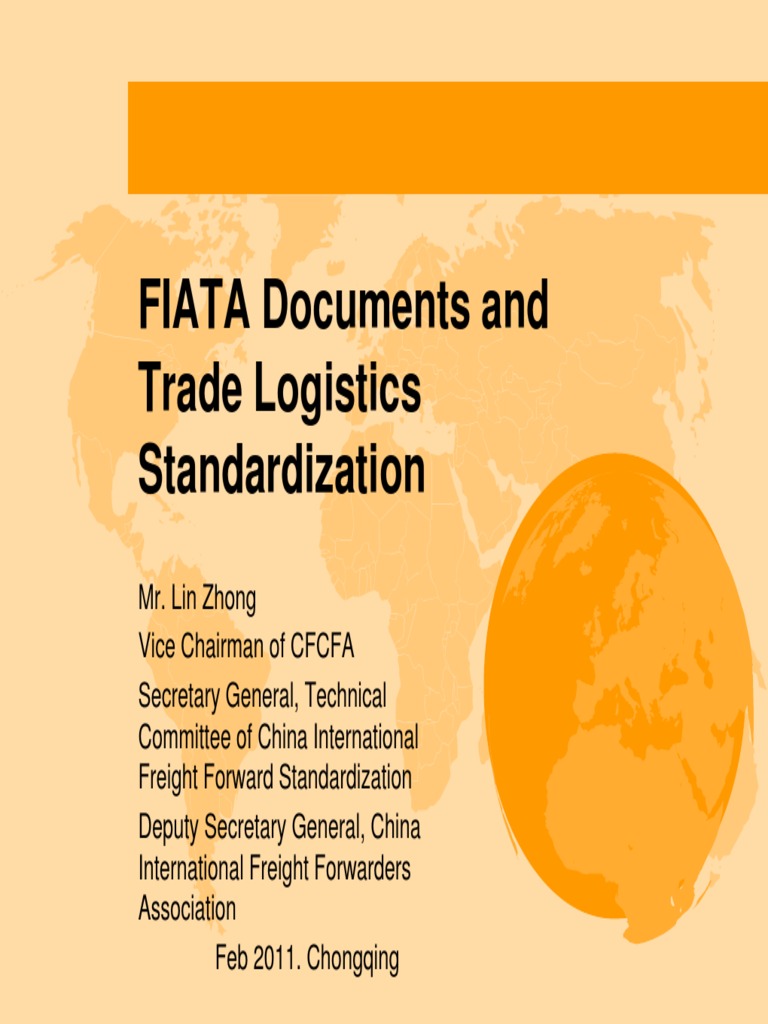 FIATA Documents and Trade Logistics Standardization | PDF | Insurance | Cargo