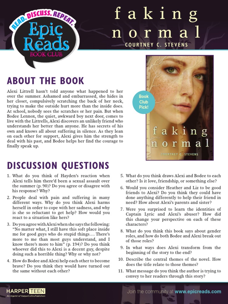 FAKING NORMAL: Book Club Guide | PDF