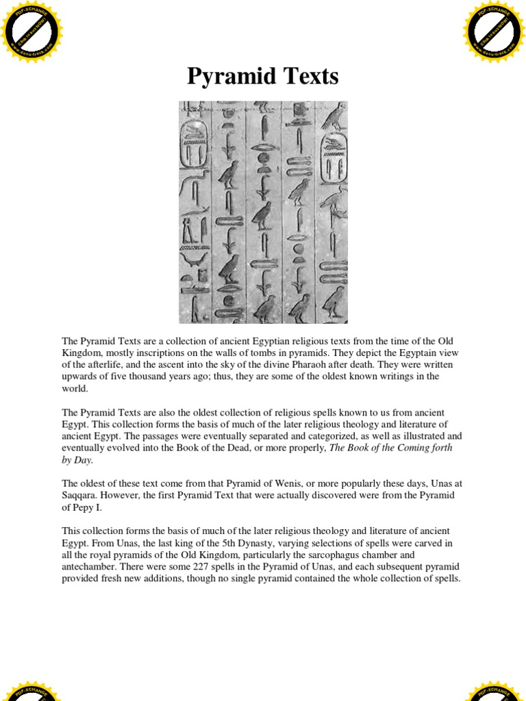 Pyramid Texts | PDF | Osiris | Egyptian Pyramids