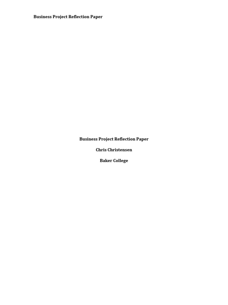 Business Project Reflection Paper | PDF | Google | Web Search Engine