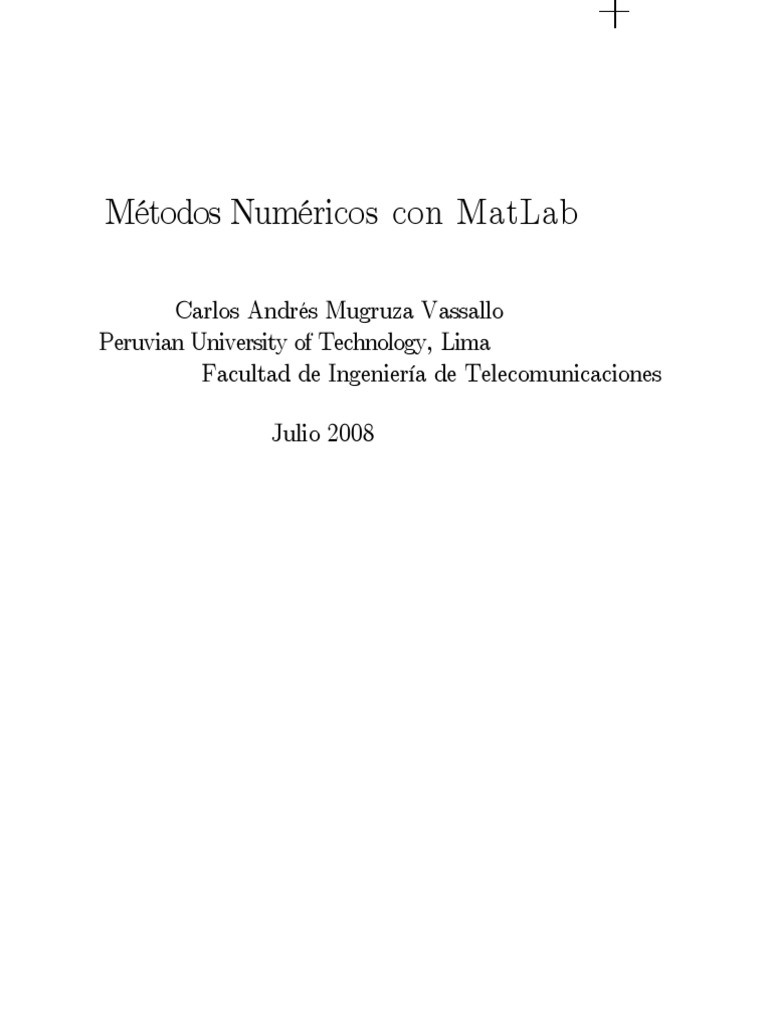 Metodos Numericos Con Matlab | PDF