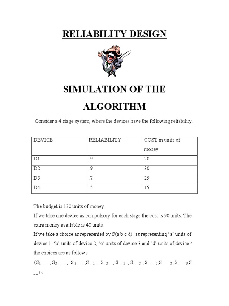 Reliabiliy Design | PDF | Reliability Engineering | Mathematical ...