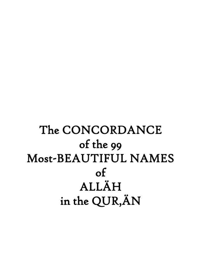 99 Most Beautiful Names of Allah | PDF | Rules | Linguistic Typology