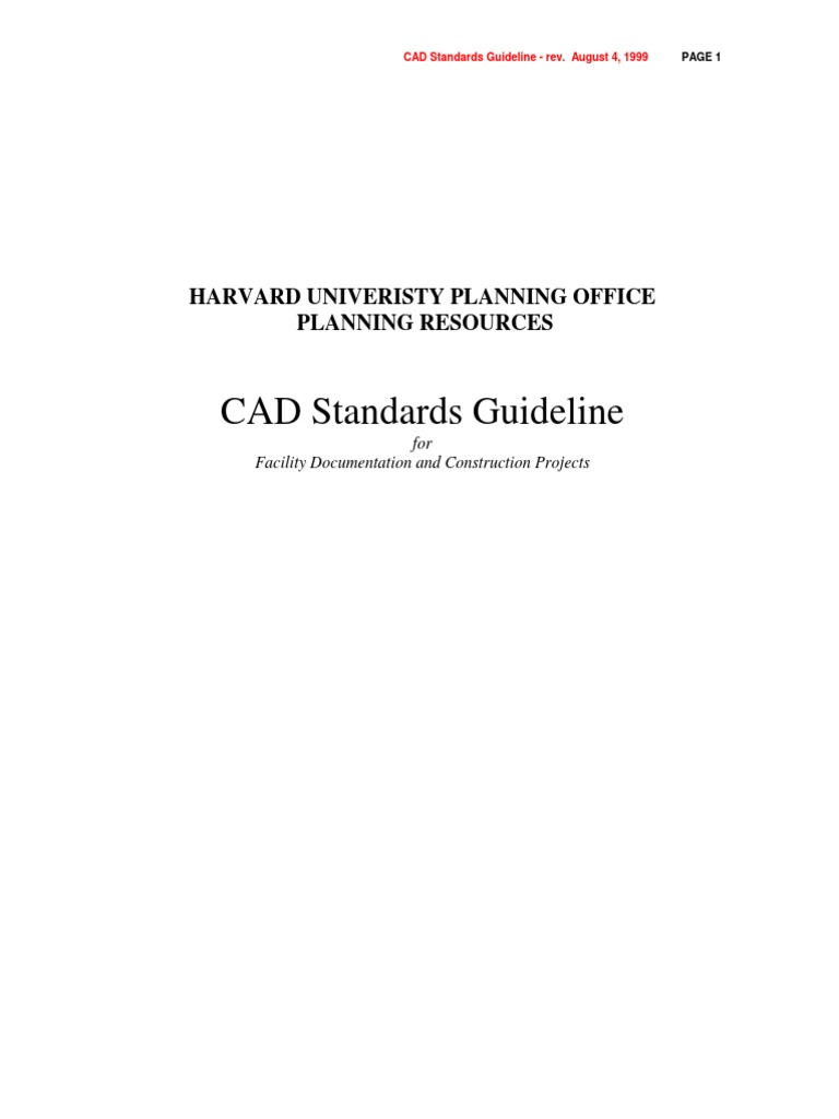 Harvard University - CAD Standards Guideline | PDF | Auto Cad | Hvac