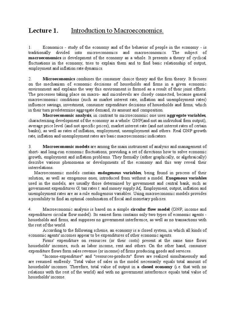 Macro Econ | PDF | Economic Growth | Macroeconomics