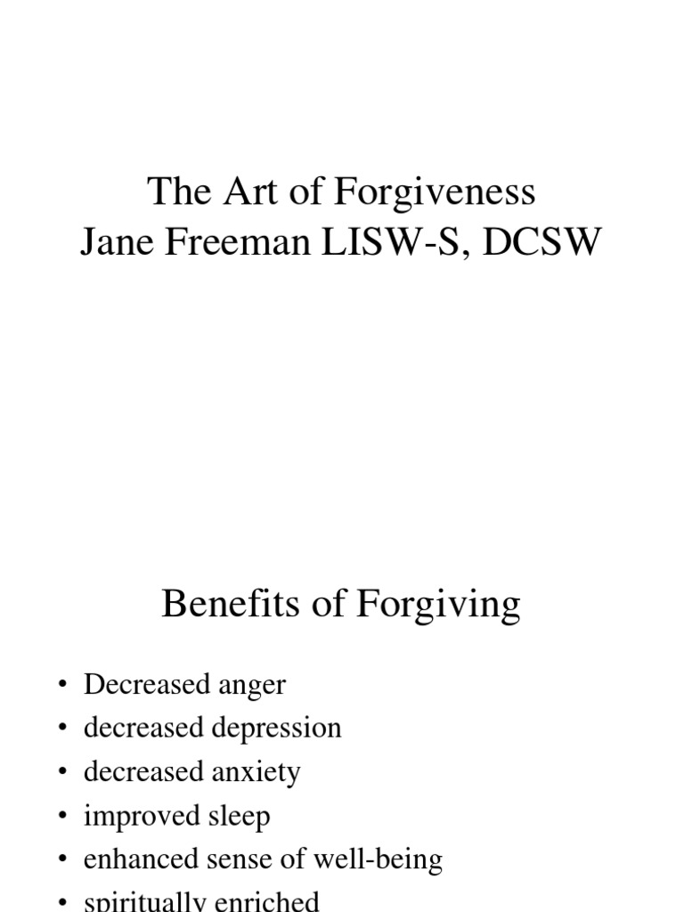 Four Stages of Forgiveness Explained | PDF
