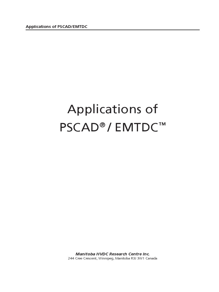 Application Guide PSCAD | PDF | Alternating Current | Power Electronics