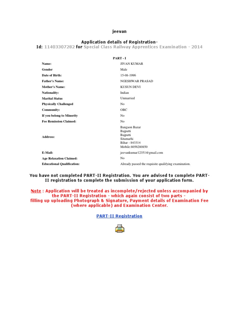 Special Class Railway Apprentices Examination - 2014 | PDF