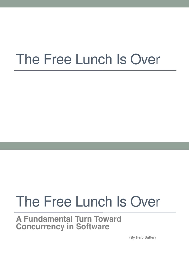 The Free Lunch Is Over | PDF | Parallel Computing | Central Processing Unit