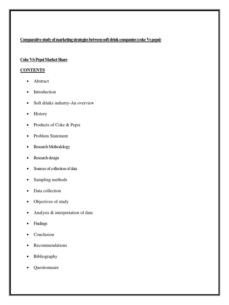 Coke Vs Pepsi | PDF